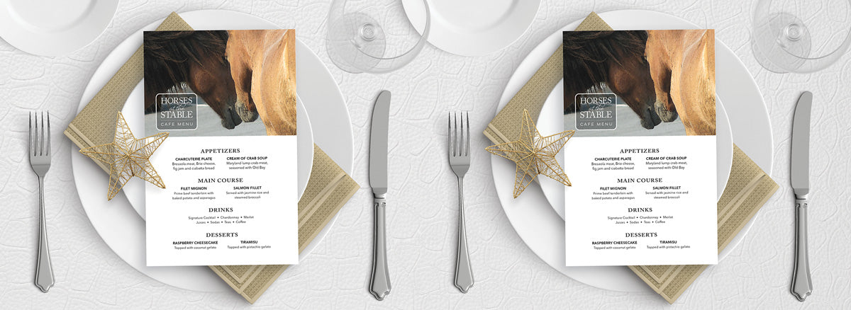 Menus – Clay House Designs