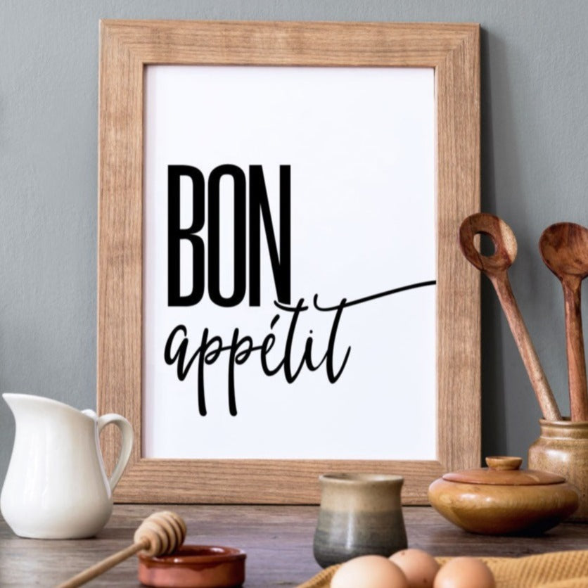 Bon Appétit Wall Art Download - Clay House Designs