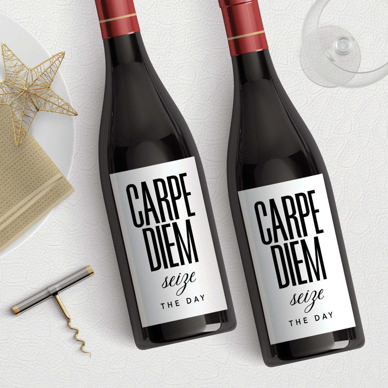 Carpe Diem Seize the Day Wine Label Download - Clay House Designs