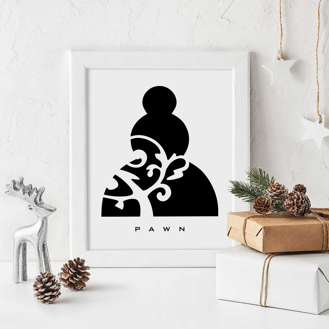 Pawn Chess Piece Wall Art Download - Clay House Designs